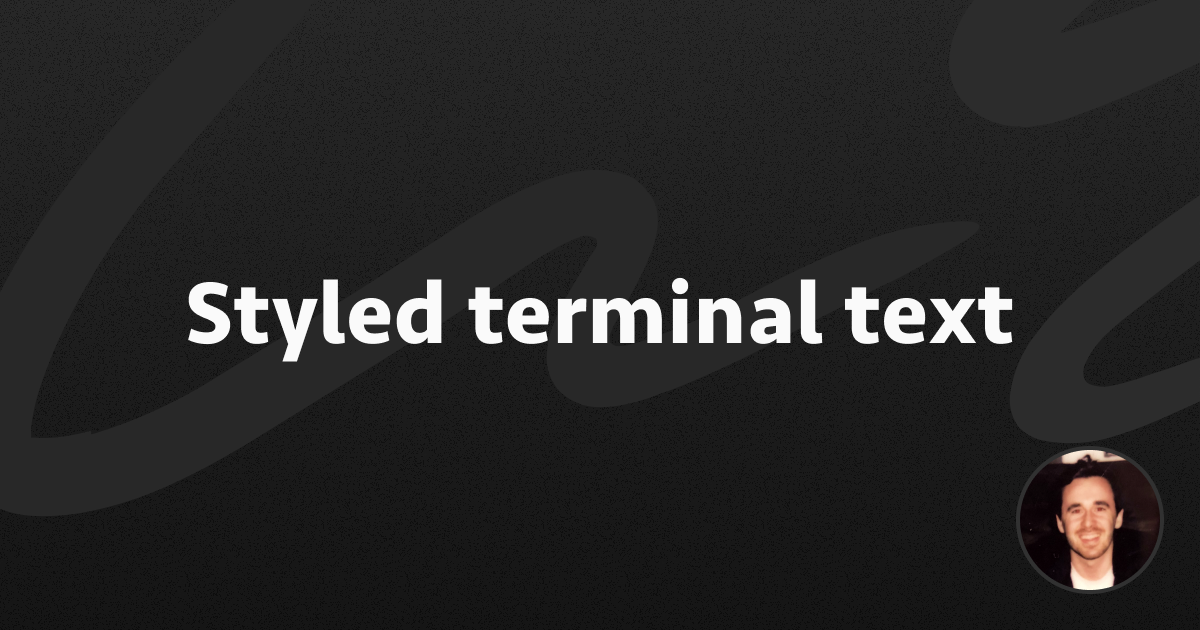 Styled terminal text